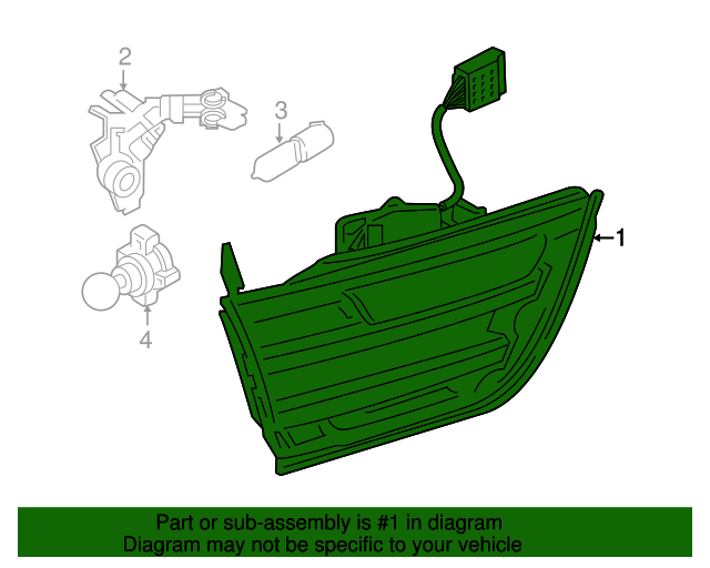 Genuine BMW 63-21-7-426-054 | Rear Light In Trunk Lid - Right | FREE ...