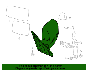 2013-2021 Ram Power Mirror 68462879AA | Mopar Parts Canada