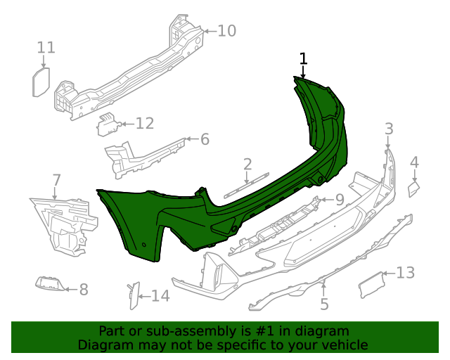51-12-5-A40-FE1 - Bumper Cover - 2022 BMW X4 | Buy BMW Parts Now
