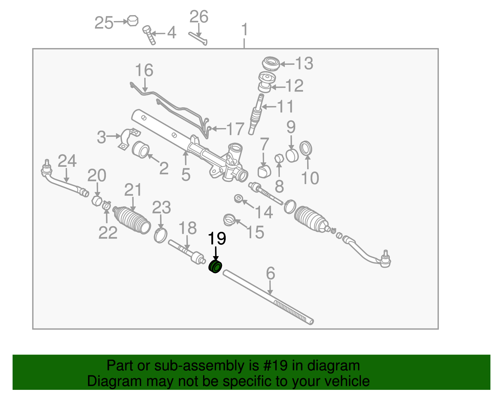 56521-1M000 - Inner Tie Rod Bushing 2010-2013 Kia Forte | Kia.Parts Store