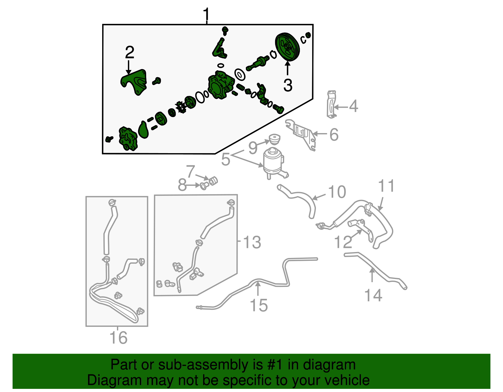 2004-2008 Nissan Maxima Power Steering Pump 49110-7Y000 | Bill Kay ...