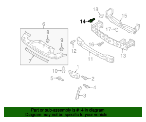 2014-2023 Mazda Impact Bar Bolt 9YA0-21-01T | TascaParts.com