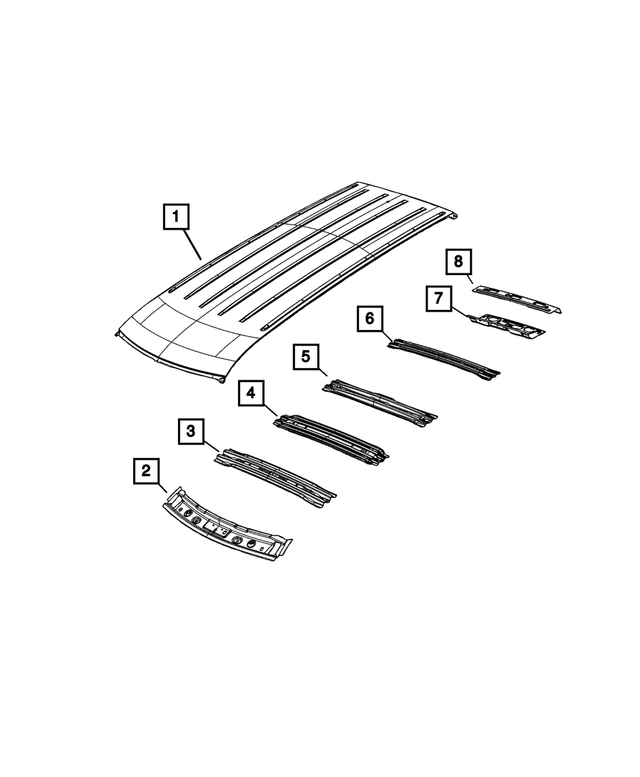 2021-2023 Jeep Grand Cherokee L Roof Bow 68460120AA | Mopar Estores