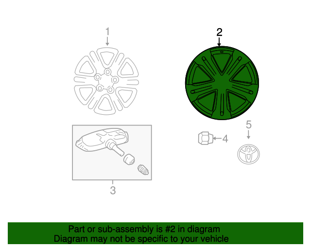 2008-2013 Toyota Highlander Wheel Disc 19 Inch 42611-0E150 | OEM Parts ...