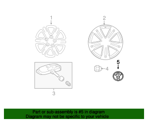 42603-12730 - Ornament Sub-Assembly, Wheel Hub - 2008-2014 Toyota | OEM ...