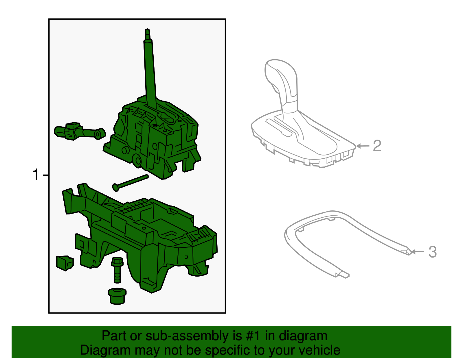 2011-2017 Buick Automatic Transmission Shift Lever Assembly 22966995 ...