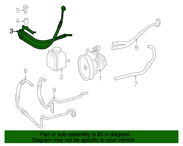 164-460-11-24 - Pressure Hose 2007-2011 Mercedes-Benz | Mercedes-Benz ...