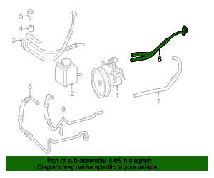 2006-2012 Mercedes-Benz Power Steering Return Hose 2514600224 ...
