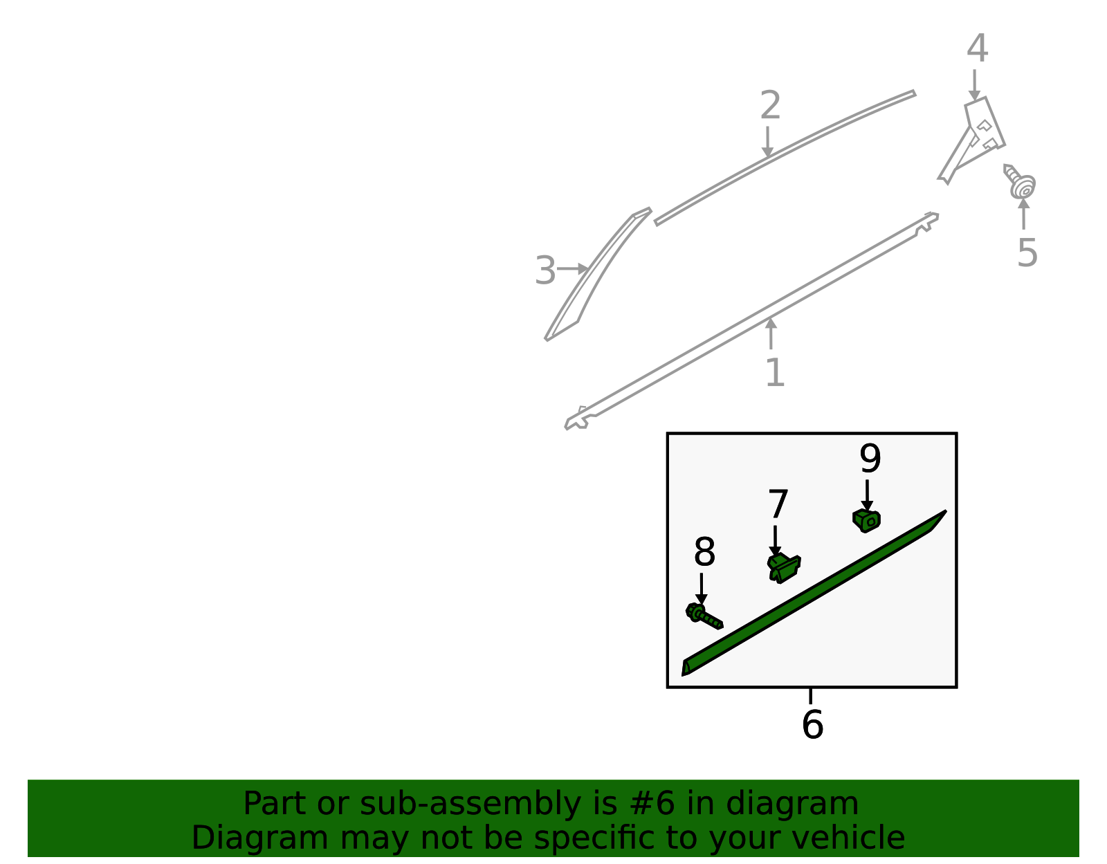 2019-2020 Kia K900 | Body Side Molding | 87722-J6000 | Kia Auto Parts
