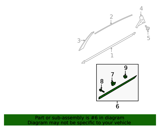 87722-J6000 - Body Side Molding - 2019-2020 Kia K900 | Kia Auto Parts