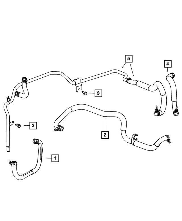 2007-2010 Mopar Engine Coolant To Oil Cooler Inlet Hose And Tube ...