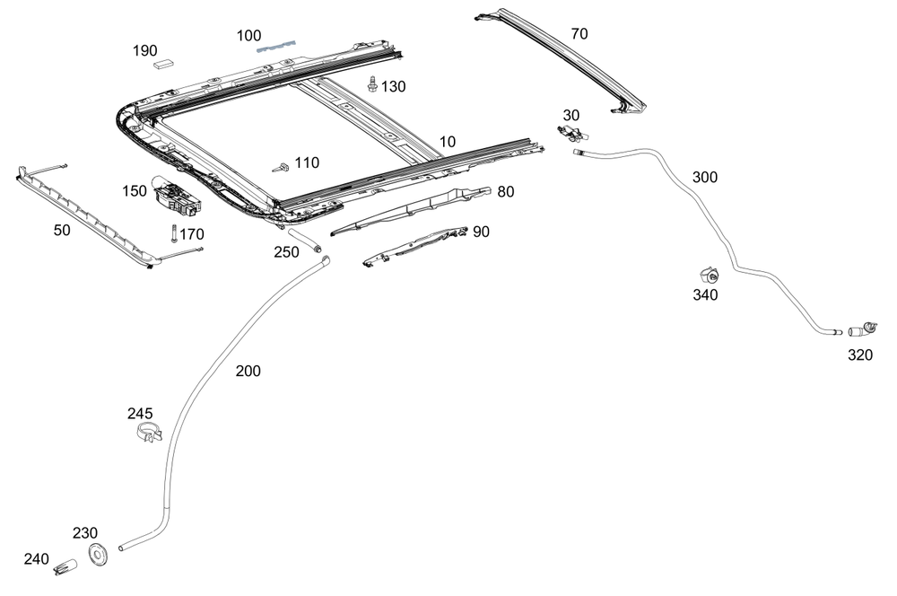 Sunroof Components 205780007564 | MB OEM Parts
