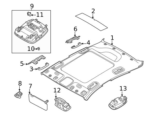 92810-L2310DNN - Map Lamp Assembly 2021-2022 Kia K5 | Kia.Parts Store