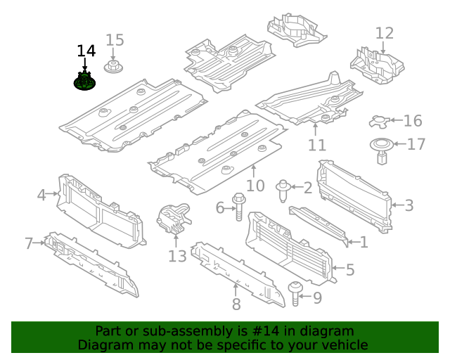 2019-2022 Volvo XC40 Under Cover Retainer 999424 | TascaParts.com