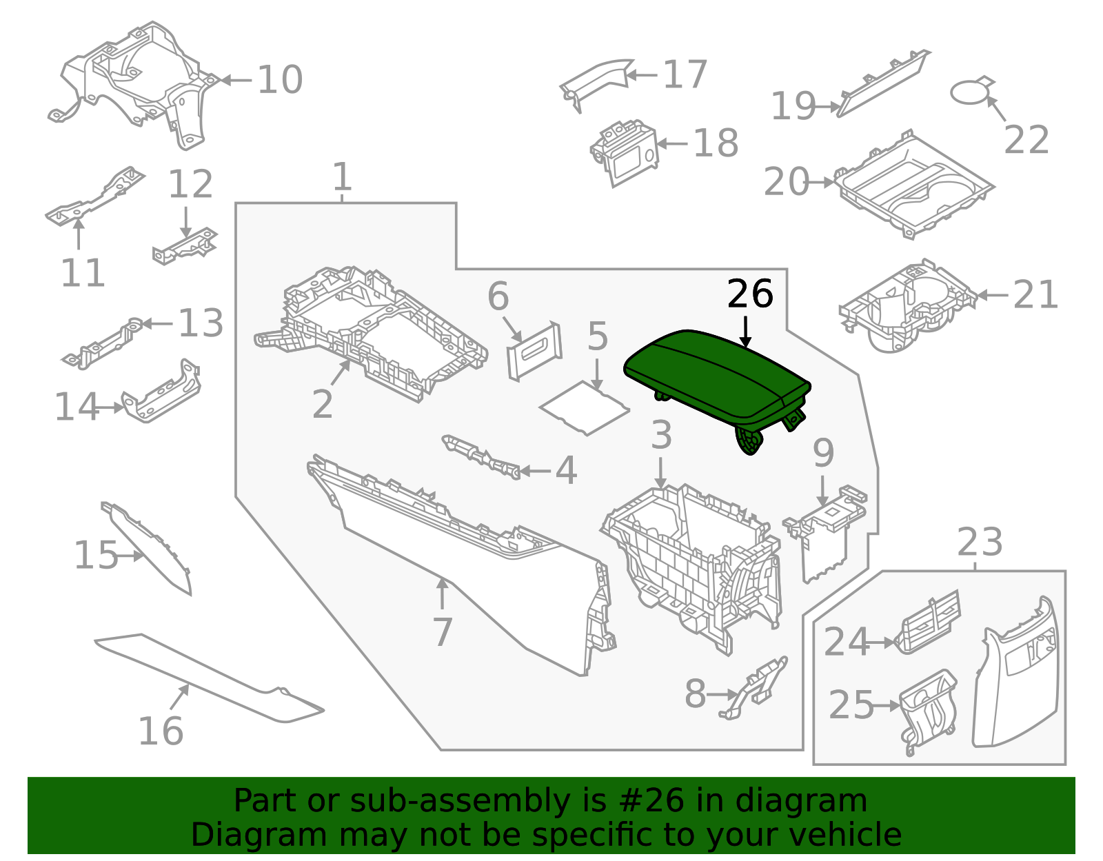 DGH9-64-450-50 - 2020-2021 Mazda CX-30 - Armrest | Mazda Part Direct