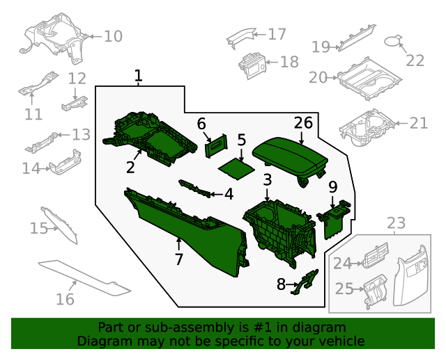DGH9-64-420-50 - Center Console - 2020-2021 Mazda CX-30 | Mazda Swag