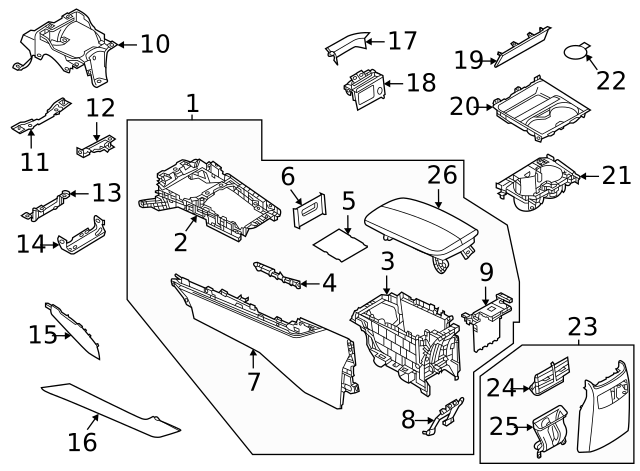 2022-2024 Mazda CX-30 Front Trim DGJ2-64-47XA-03 | Florida Mazda Parts