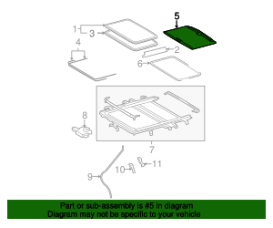 Genuine Toyota Sunroof Cover part# 63306-0E050-B0 for 2010-2013 Toyota ...