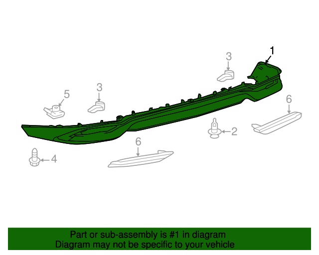 52108-0E060 - Ext Sub-Assembly - Rear Bumper Center 2016-2019 Lexus ...