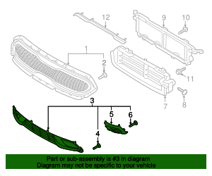 86560-G5100 - Lower Grille 2017-2019 Kia Niro | Kia.Parts Store