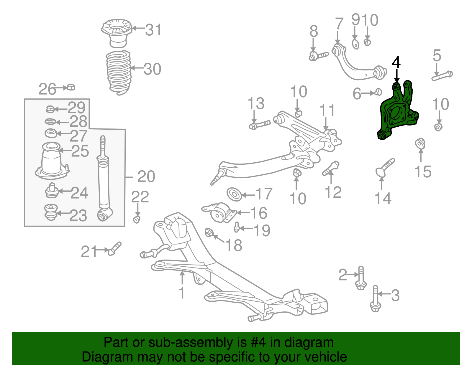 2000-2005 Toyota Celica Knuckle 42304-20340 | Discount Parts Monster