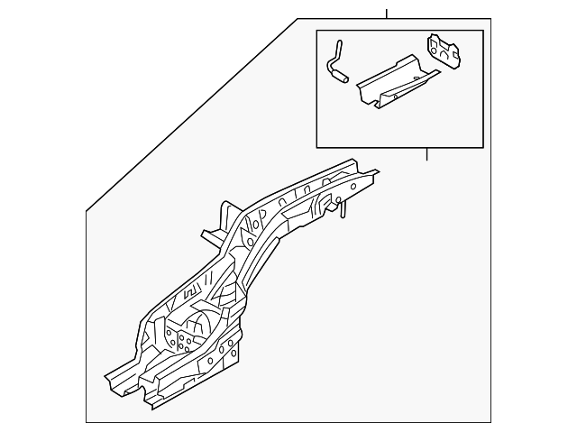 2014-2018 Mazda 3 Rail Assembly B45A-54-810C | RealMazdaParts.com