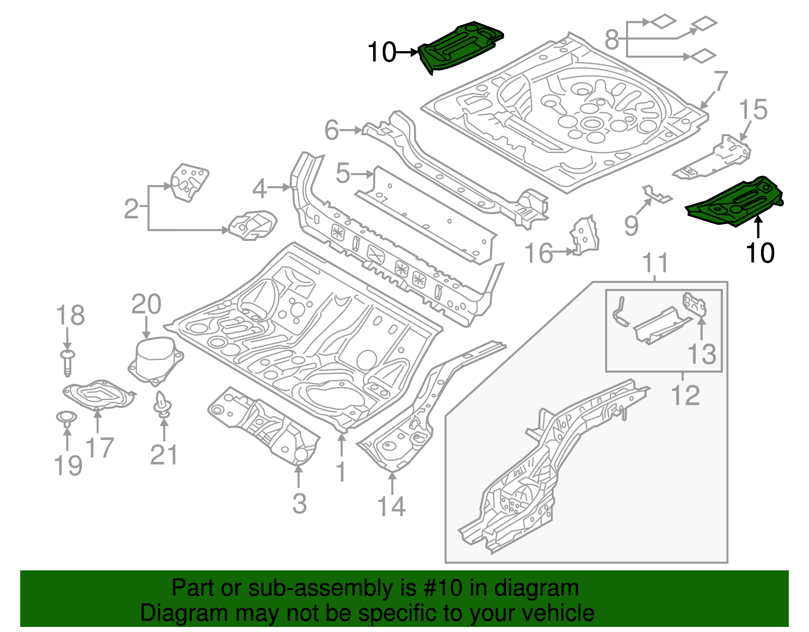 2014-2018 Mazda 3 Floor Extension B45A-53-731 | RealMazdaParts.com