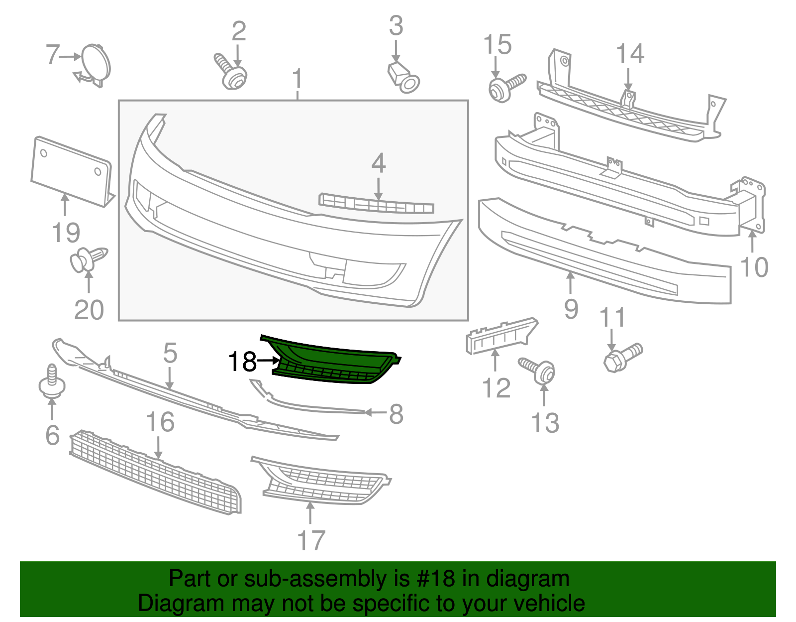 2012-2015 Volkswagen Passat Outer Grille 561-853-666-A-9B9 | OEM Parts ...