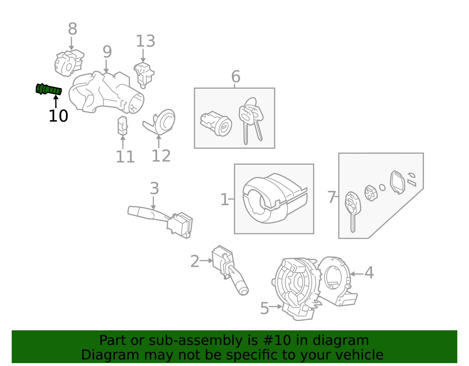 2003-2024 Subaru Ignition Assembly Bolt 83140GA000 | Subaru Parts Warehouse