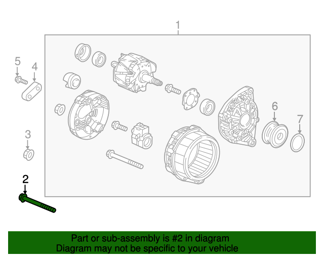 90001-RPY-G01 - Alternator Bolt 2017-2022 Honda | Honda Parts Online
