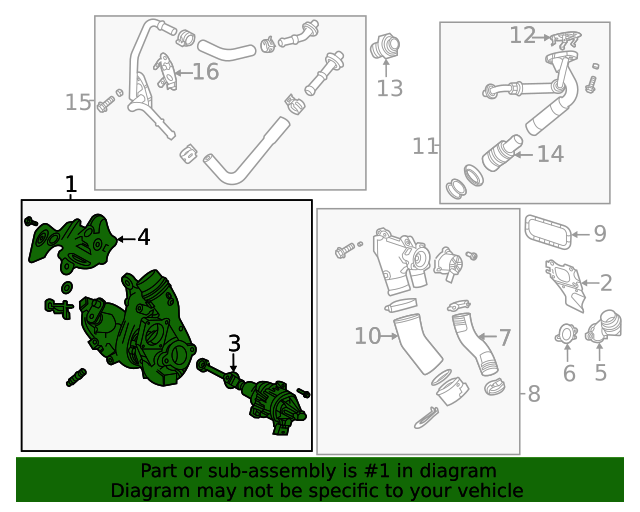 Passenger Side Turbocharger 12709666 | QuirkParts