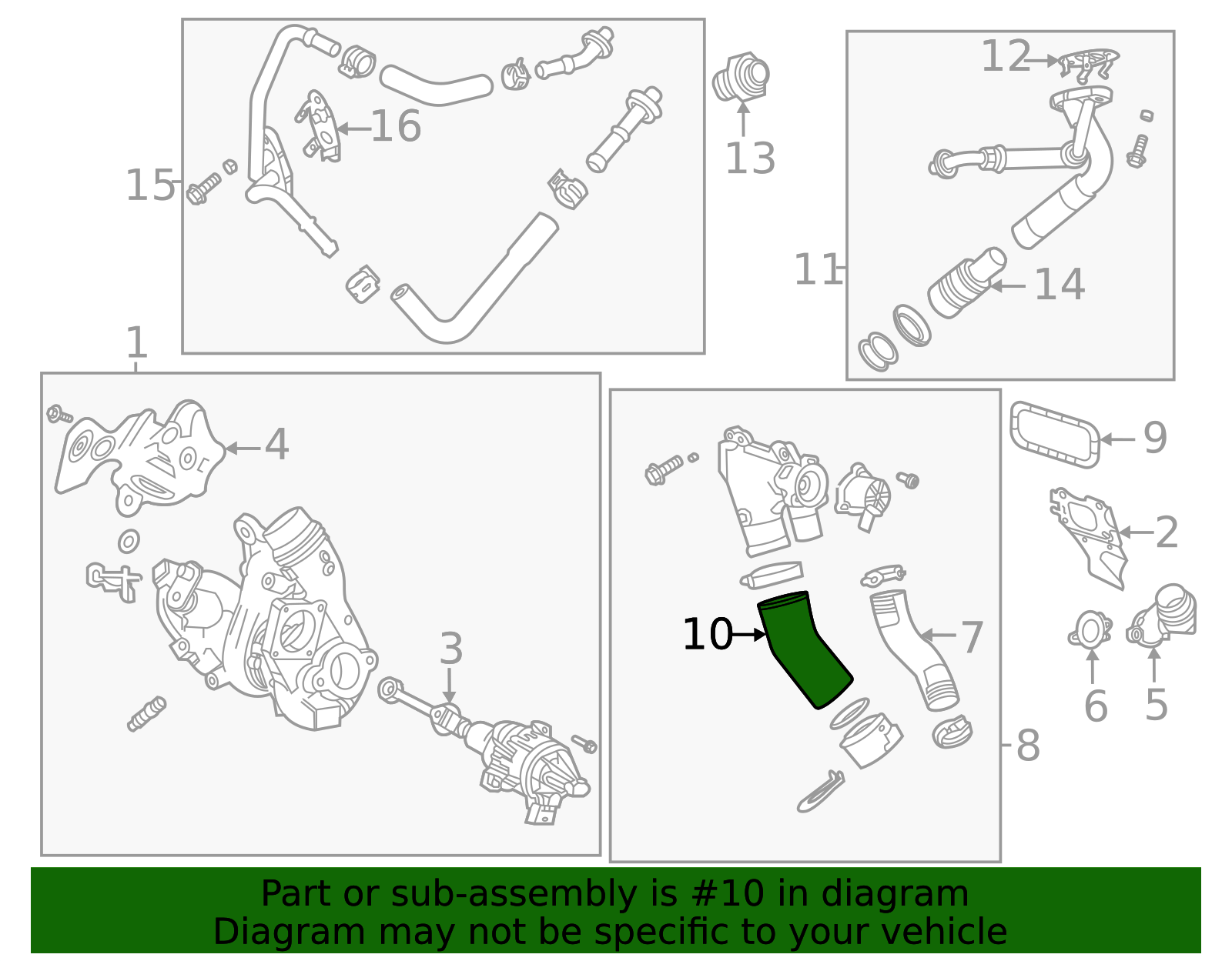 2020-2025 Cadillac CT5 Charge Air Cooler Inlet Air Hose 12672333 | GM ...