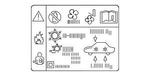 2019-2023 GM Air Conditioning Refrigerant and Fan Blade Warning Label ...