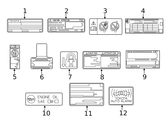 2021-2024 Toyota AC Label 88723-02590 | Toyota Parts Center