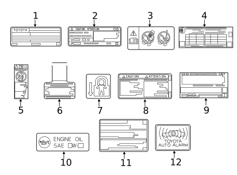 Information Labels for 2021 Toyota Corolla | Toyota Parts Center