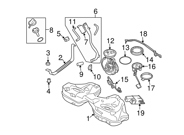16-14-1-183-311 - Vapor Canister Filter - 1998-2008 BMW | Wholesale BMW