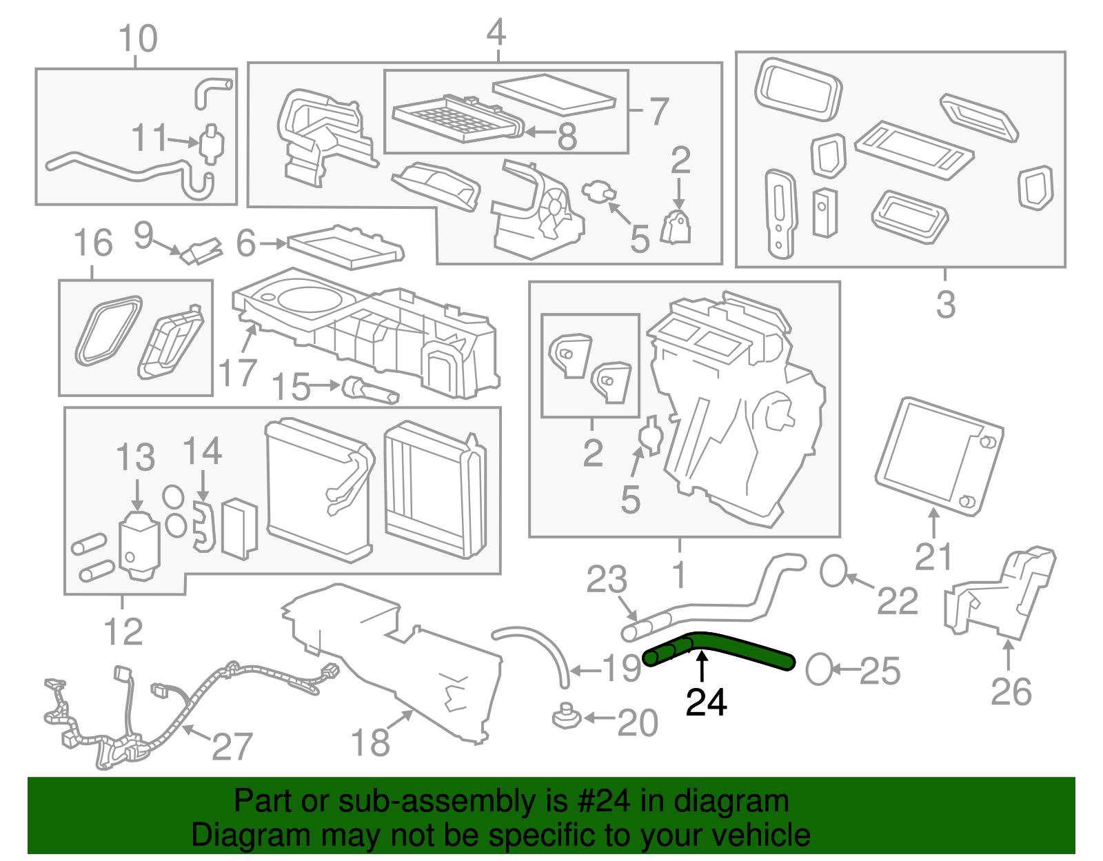 2007-2017 GM Heater Inlet Hose 20765678 GM | GMPartsDirect.com