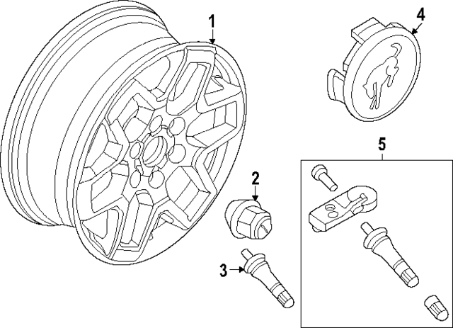 Genuine OEM Ford Part - Wheel Assembly M2DZ-1007-T | Genuine OEM Ford ...