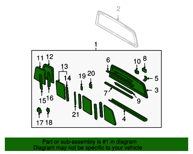 2001-2003 Toyota Tacoma Back Glass 64810-04041 | OEM Parts Online