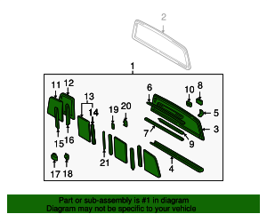 2001-2003 Toyota Tacoma Back Glass 64810-04041 | OEM Parts Online