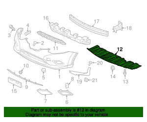 62660-4BA1B - Lower Shield - 2014-2017 Nissan Rogue | Nissan OEM Parts ...