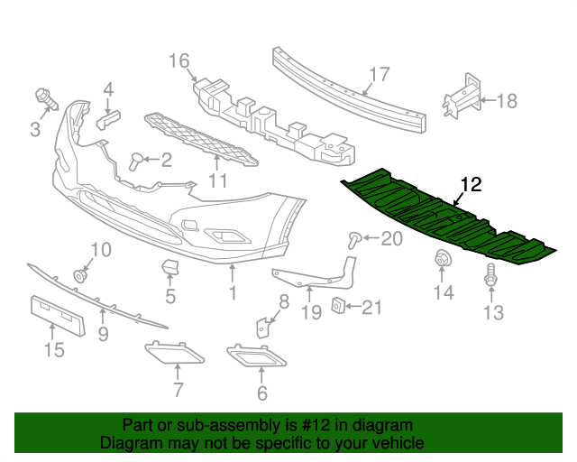 2014-2017 Nissan Rogue OEM NEW 2014-17 Nissan Rogue SL SV Hybrid Lower ...