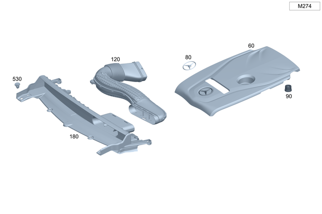 274-010-67-07 - Engine Cover 2015-2019 Mercedes-Benz | Mercedes-Benz ...