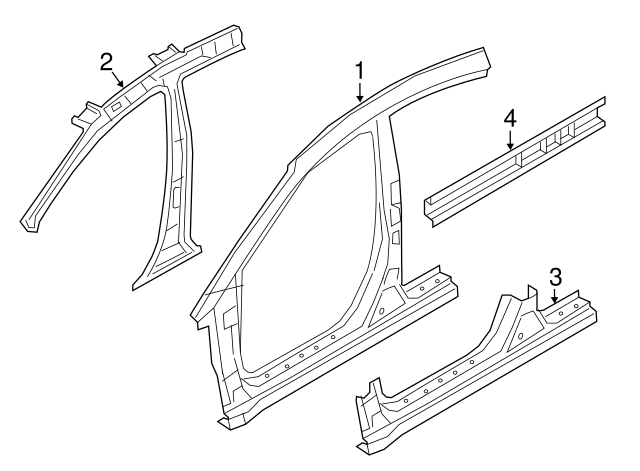 Genuine Rocker Panel for 2017-2019 Hyundai Ioniq | Part# 65170-G7000 ...