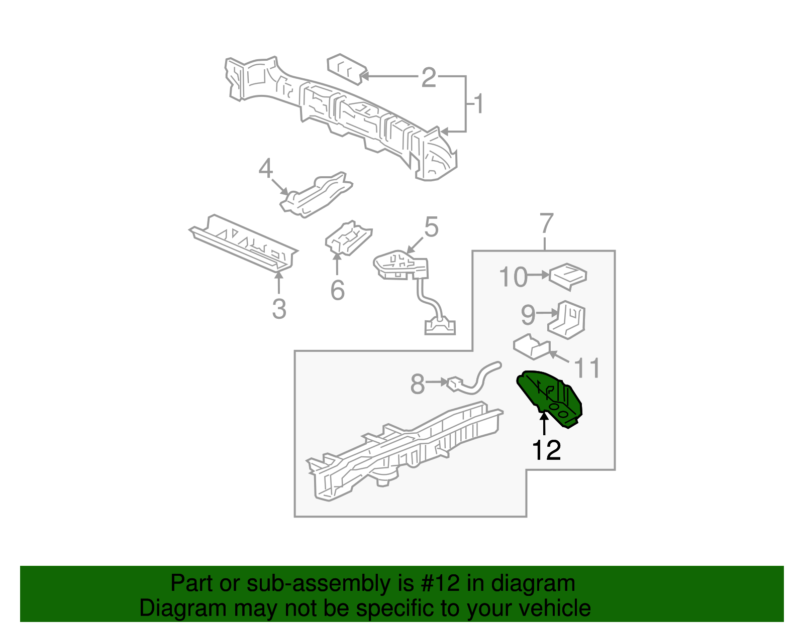 65631-SZA-A02ZZ - Gusset 2009-2015 Honda Pilot | Honda Parts Online