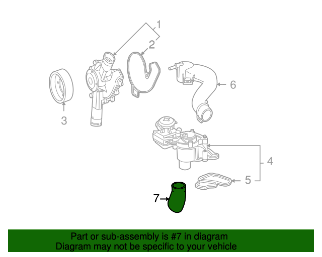 221-501-86-82 - Radiator Coolant Hose 2007-2014 Mercedes-Benz ...