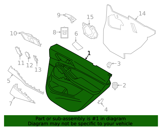 Genuine BMW 51-42-9-474-210 | Door Trim Panel | FREE Shipping on Most ...