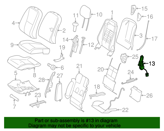 216-820-09-42 - Adjust Motor 2007-2014 Mercedes-Benz | Mercedes-Benz ...