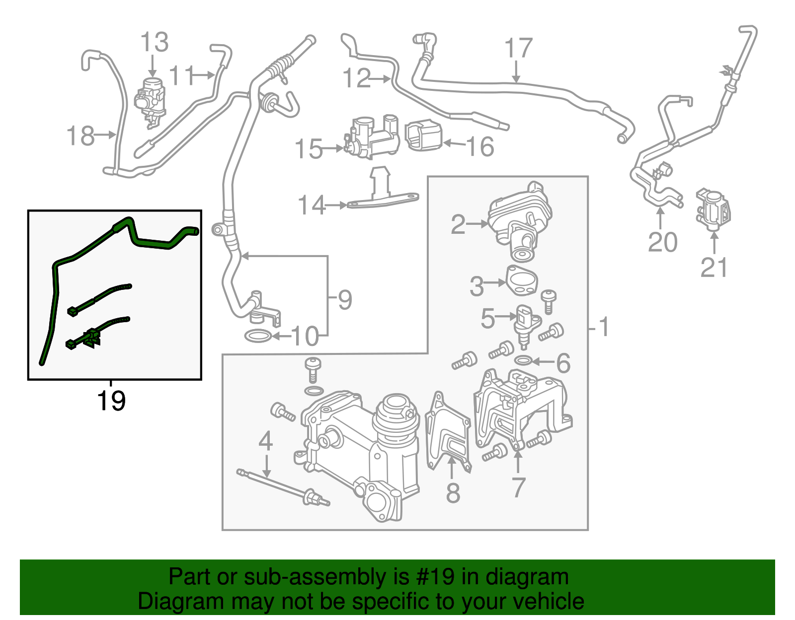 7P0-133-773-B - High-Quality Vacuum Hose for 2013-2014 Volkswagen ...