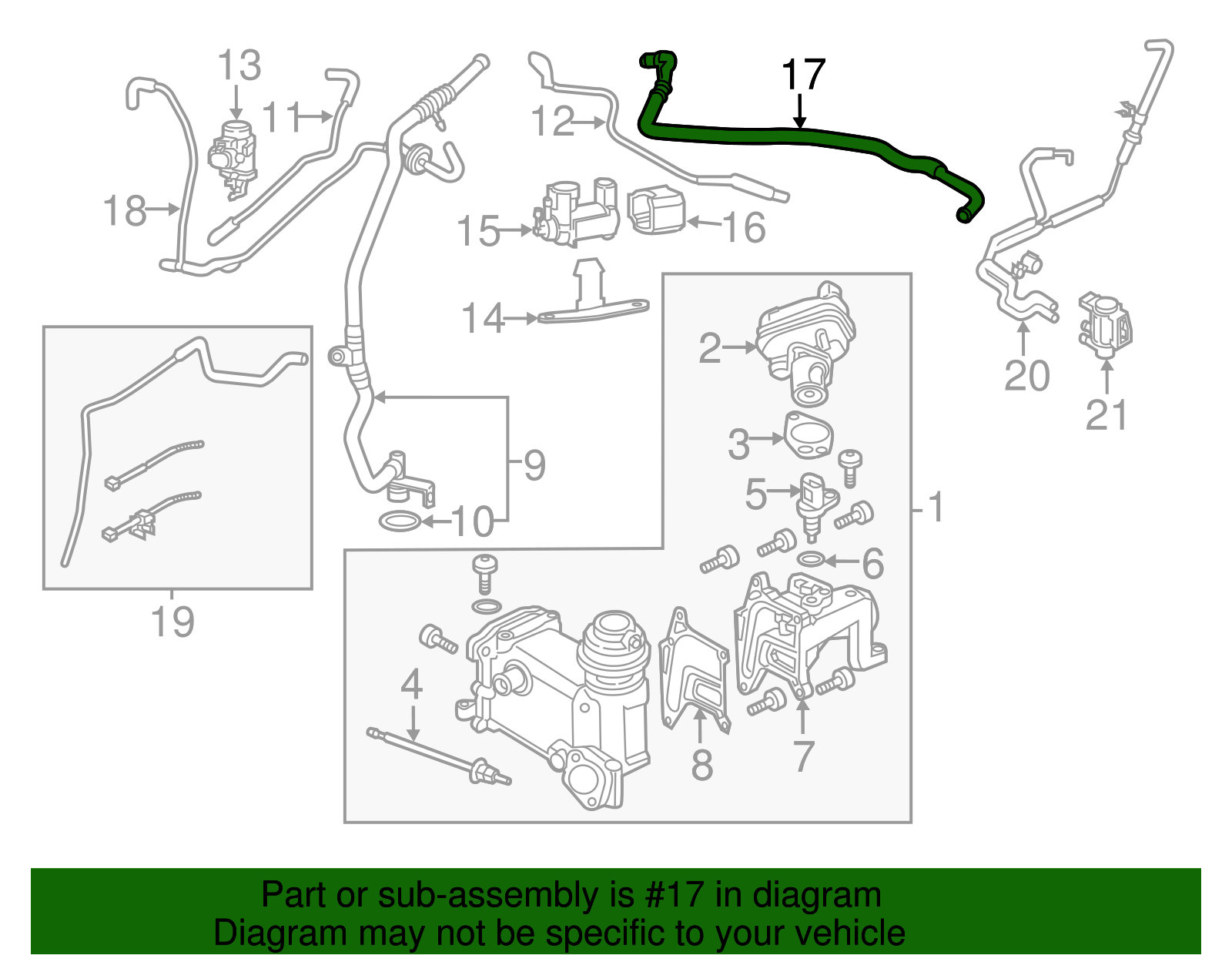 7P0-131-055 - High-Quality Vacuum Hose for 2013-2016 Volkswagen Touareg ...
